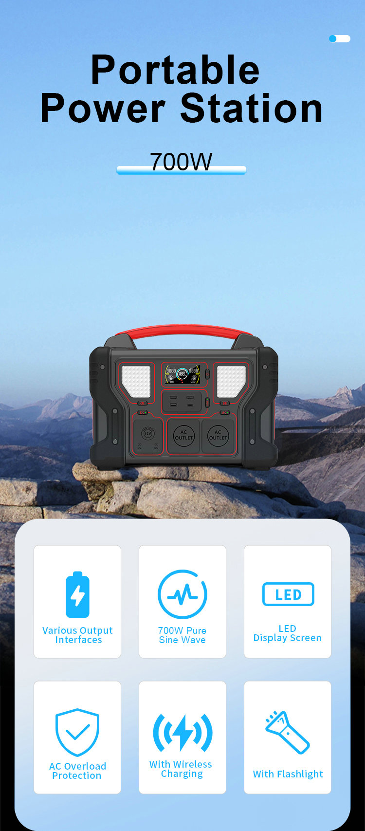 M700 700W high quality energy storage power supply & power station from ...